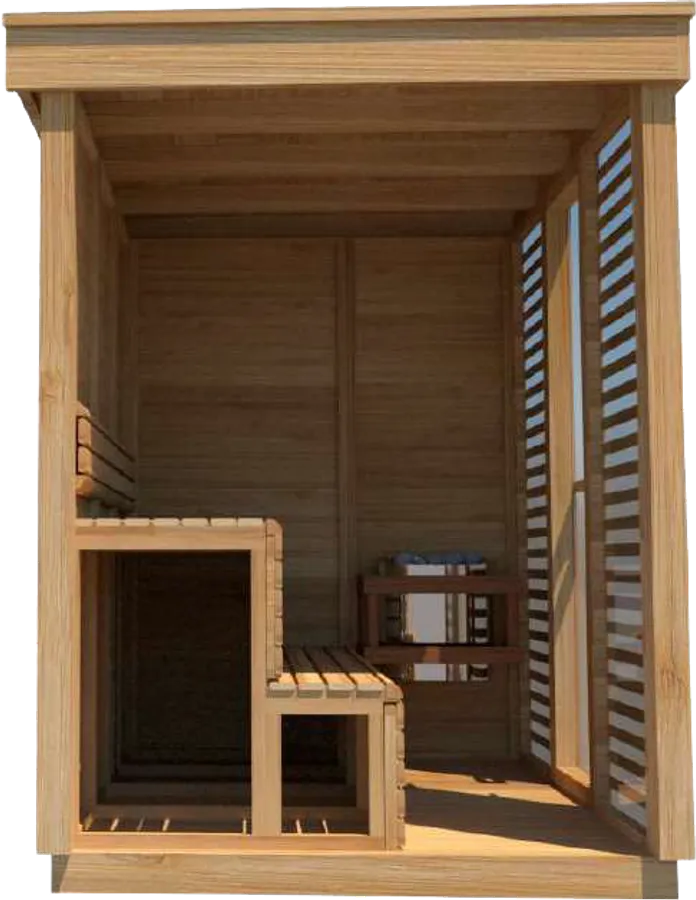 Pure Cube Outdoor CU570 - LeisureCraft Saunas | New England Spas